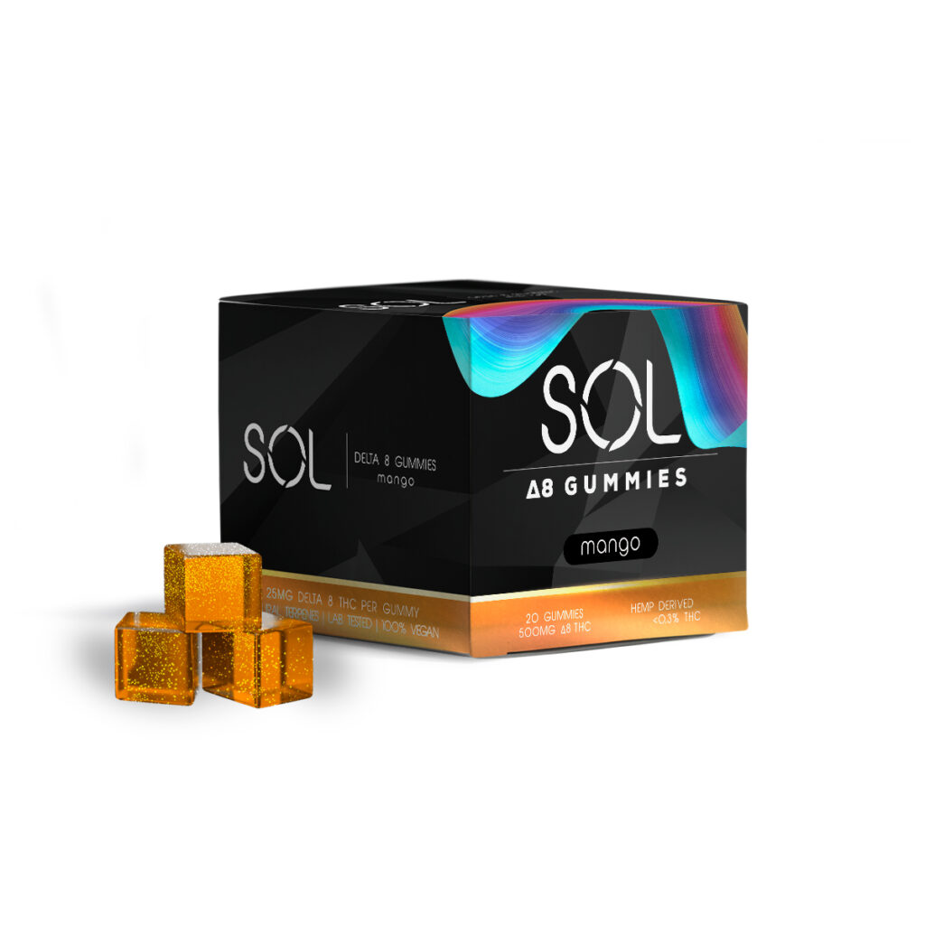 SOL Delta 8 Gummies - Mango : CBDGuys : fast shipping, buy online with ...
